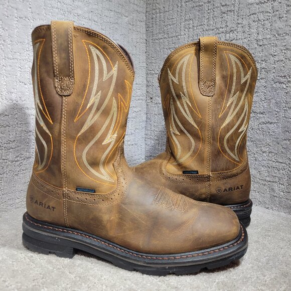 Ariat | Shoes | Ariat Sierra Mens Size 15d Brown Leather Steel Square ...